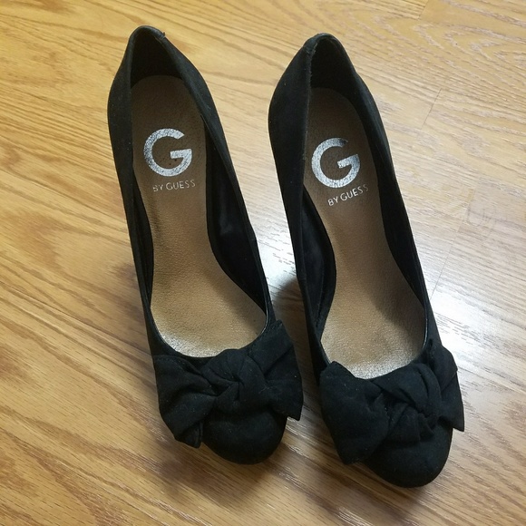 G by Guess | Shoes | G By Guess Bow Suede Heels | Poshmark